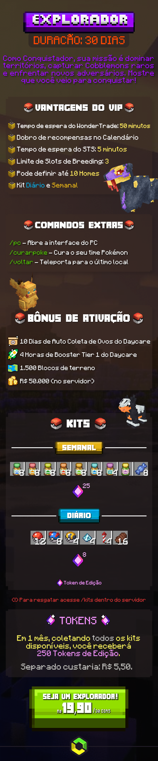 Cobblemon Brasil | Planos VIP