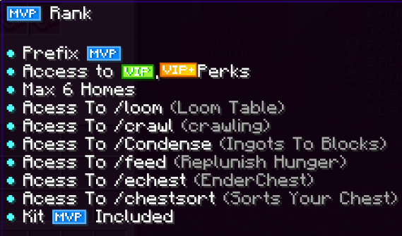 Wild Hunt SMP Store | Ranks